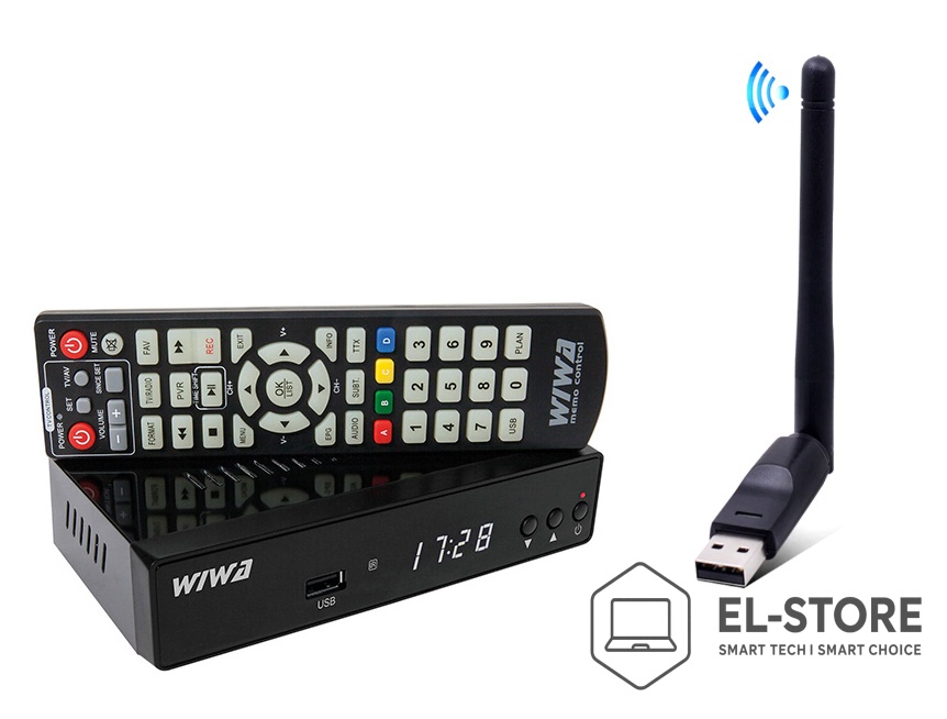 ANTENA WiFi USB DO DEKODER TUNER WIWA H.265 DVB-T